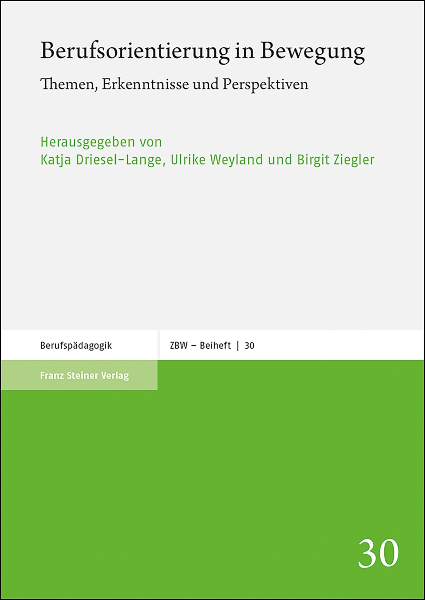 Zeitschrift für Berufs- und Wirtschaftspädagogik | Franz Steiner Verlag